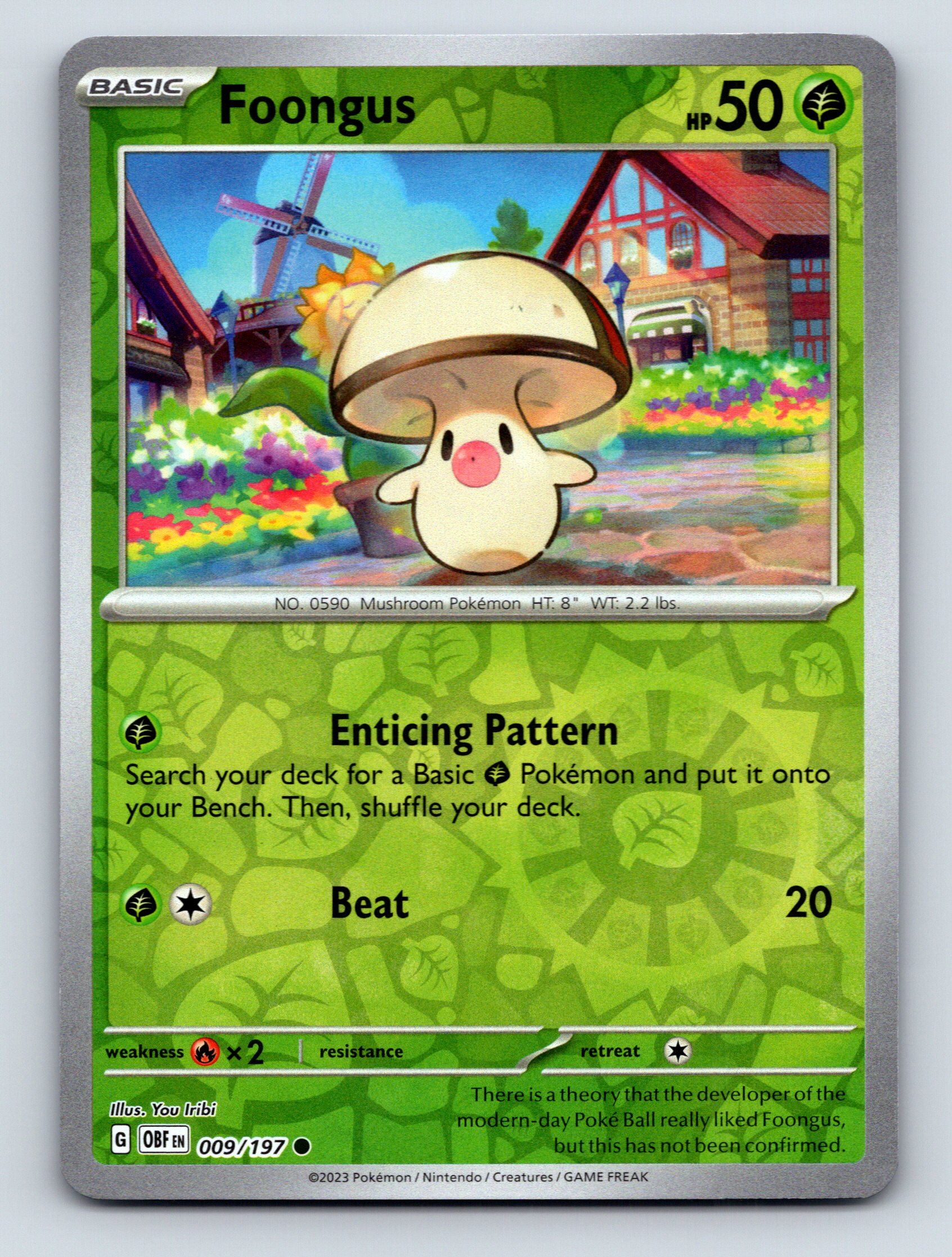 Basic Foongus HP 50 Enticing Pattern Attack Rarity Green Pokémon Image ...