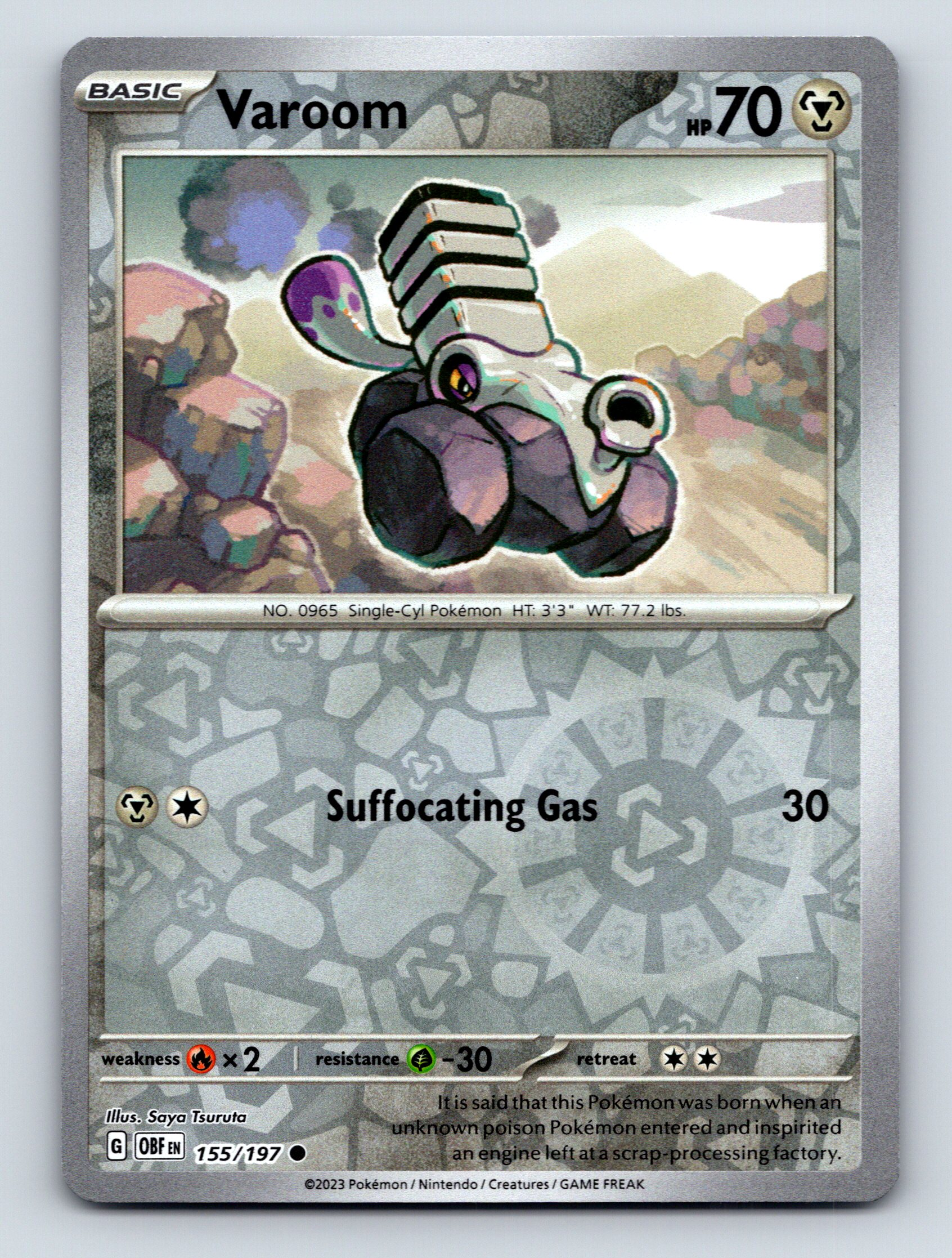Basic Varoom HP 70 Suffocating Gas Attack Rarity Gray Pokémon Card | eBay