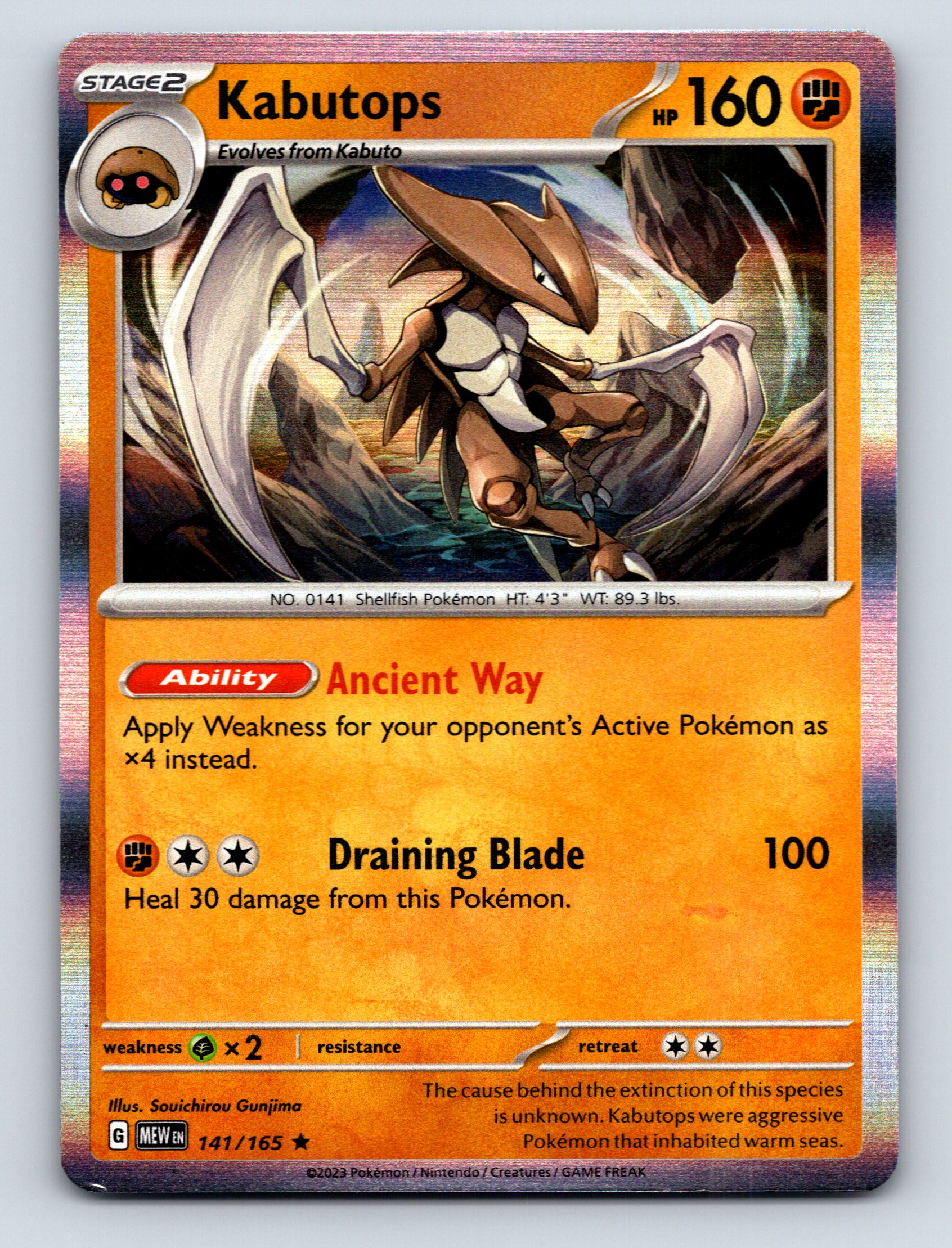 kabutops evolution chart