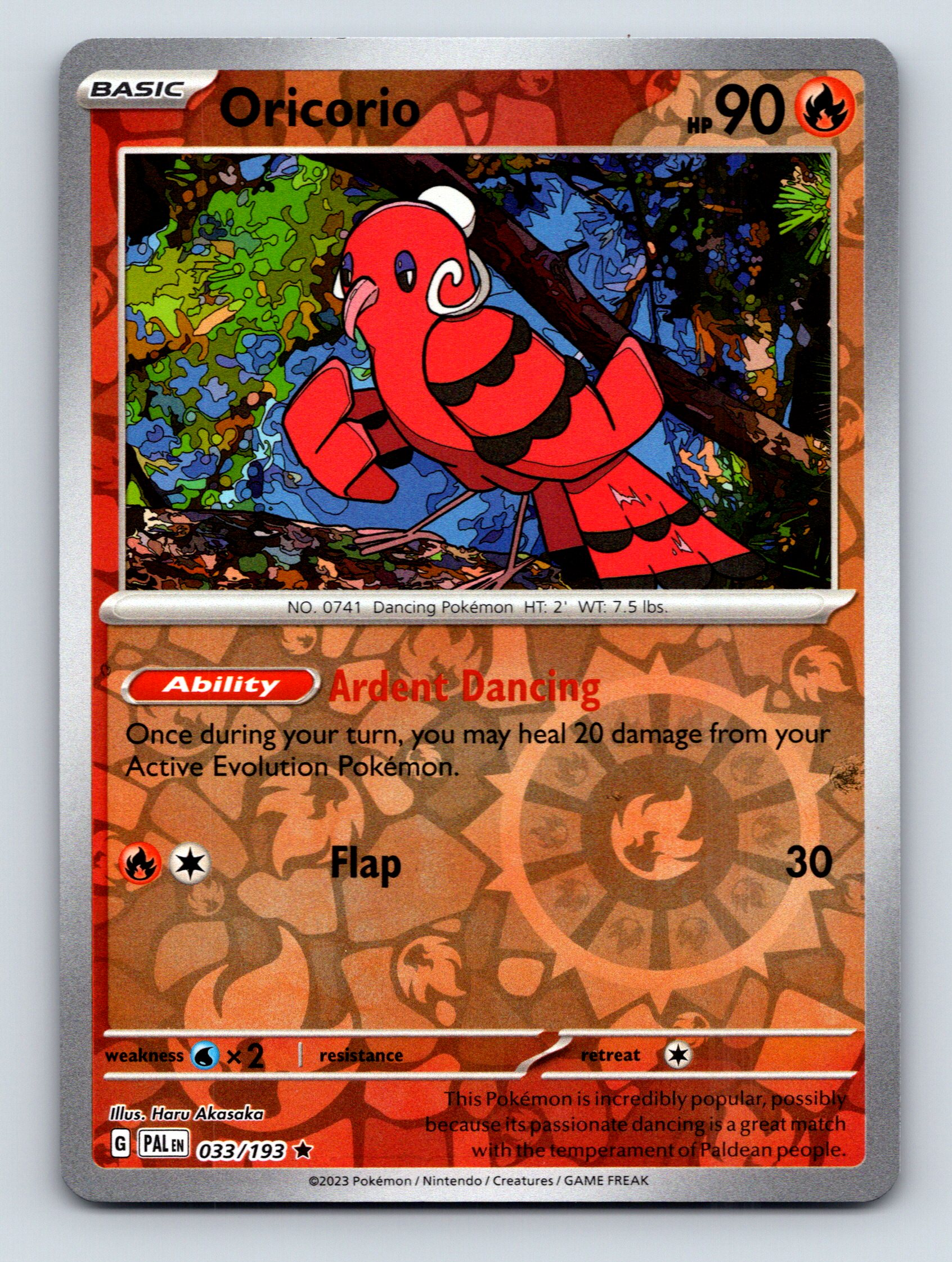 Basic Oricorio HP 90 Ardent Dancing Flap Rarity Red Color Pokémon | eBay