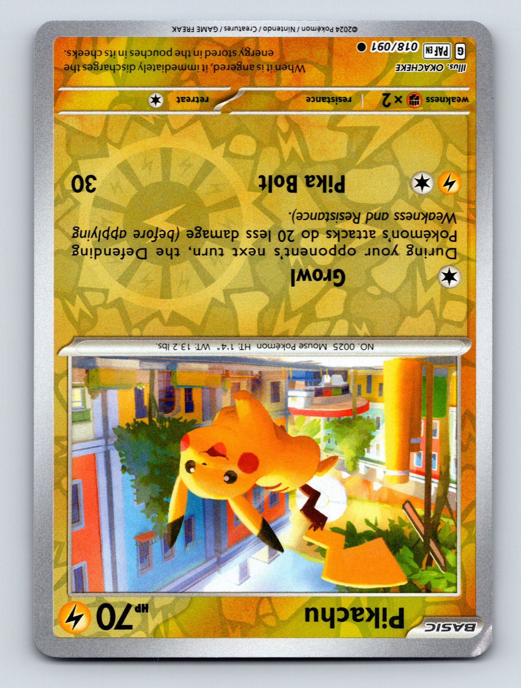 Basic Pikachu HP 70 Pika Bolt Glow Rarity Vibrant Yellow Pokémon | eBay