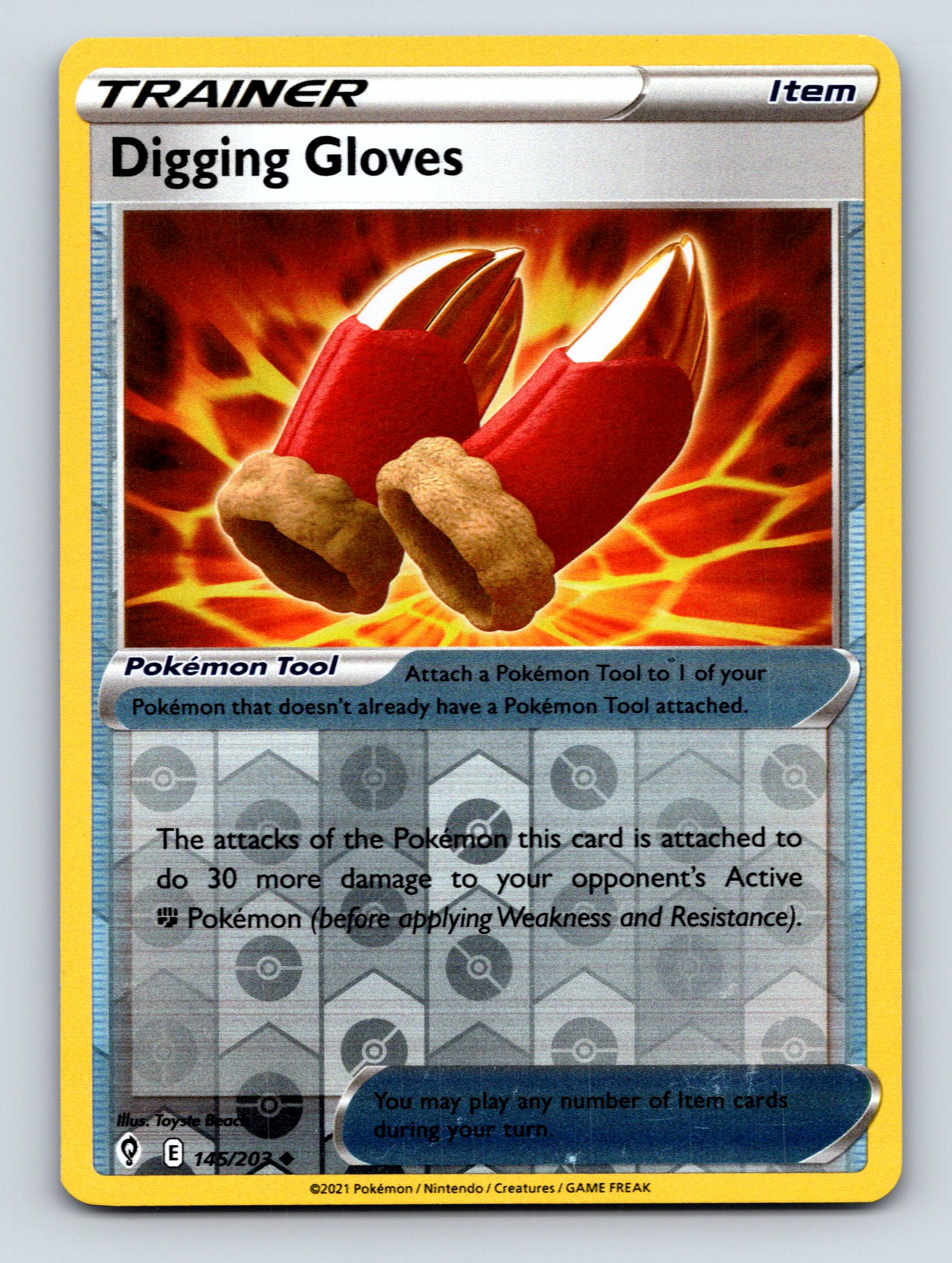 Trainer Item Digging Gloves Pokémon Tool Fiery Red Colorful Design | eBay