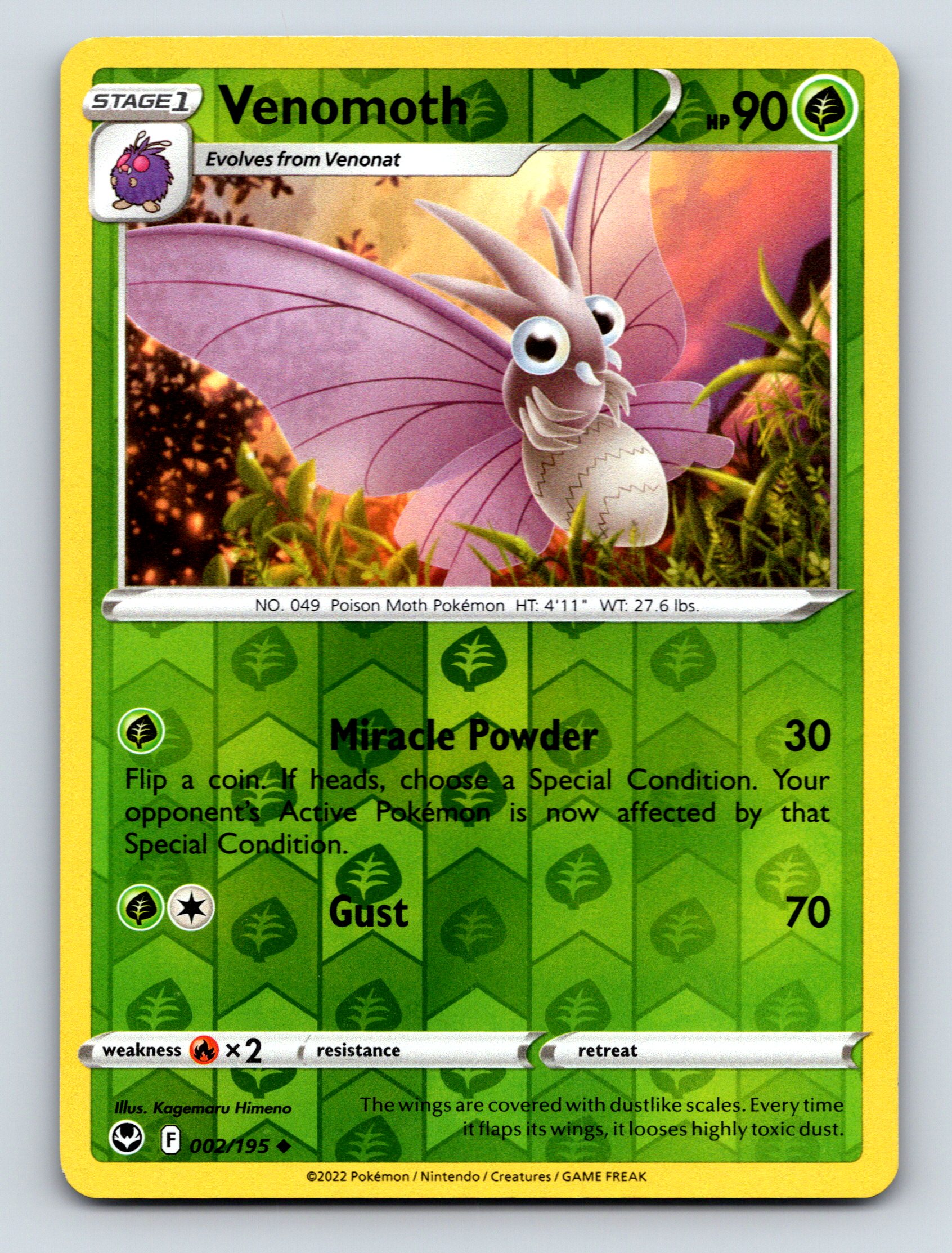 venomoth evolution leaf green
