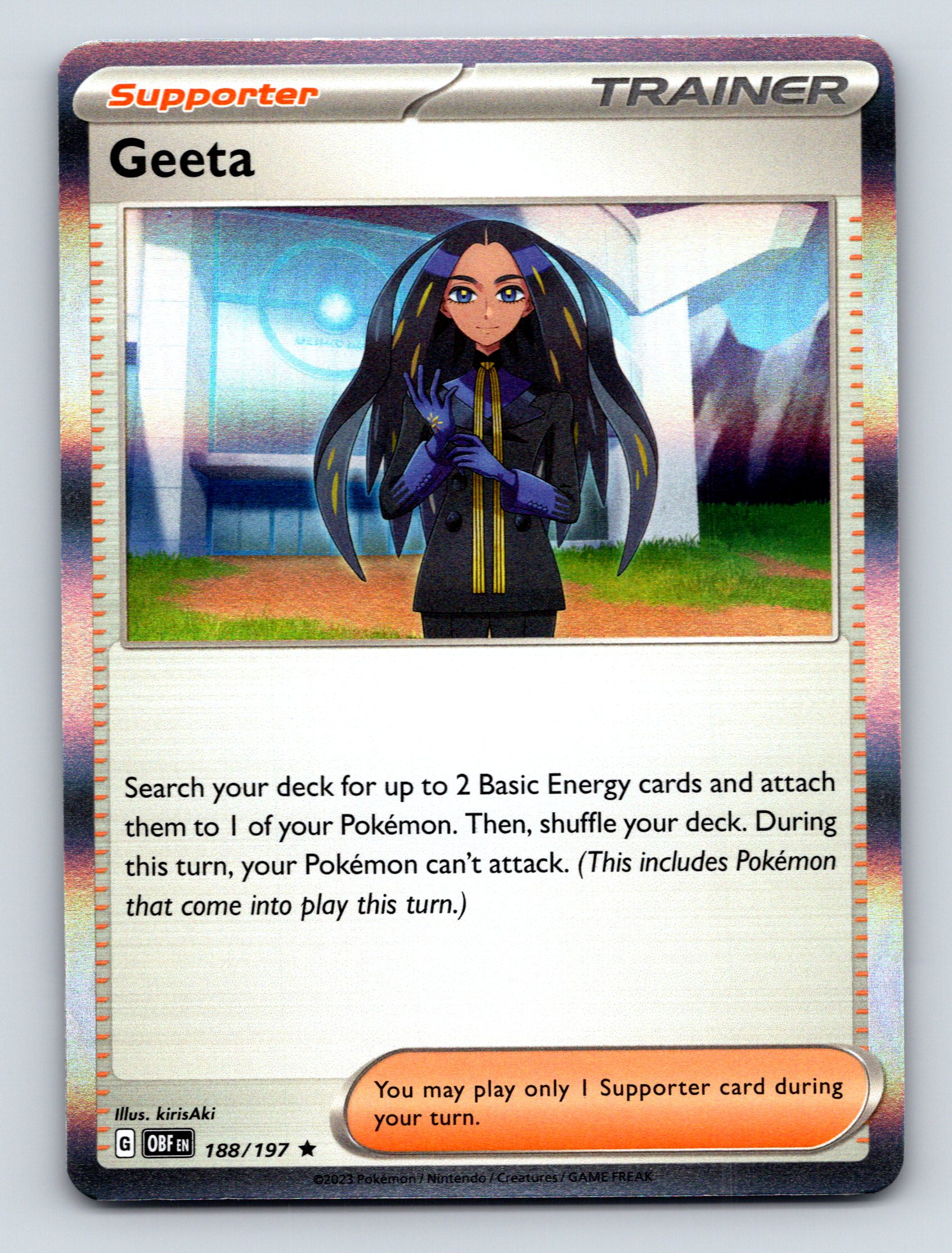 Trainer Supporter Geeta Rarity Vibrant Colorful Geeta Pokémon Card | eBay