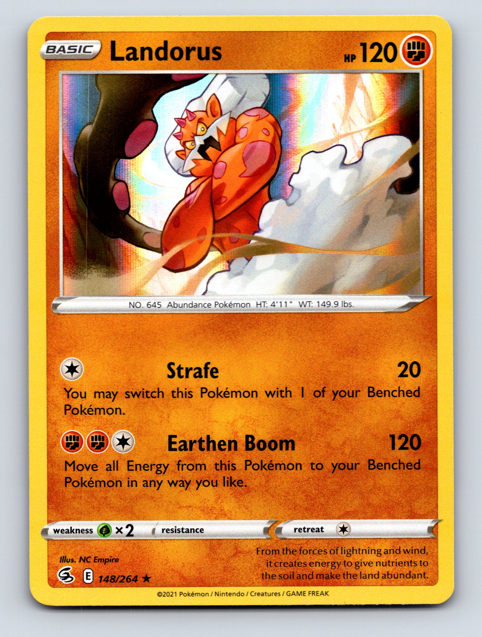 Basic Landorus HP 120 Strafe Earthen Boom Rarity Orange Pokémon | eBay