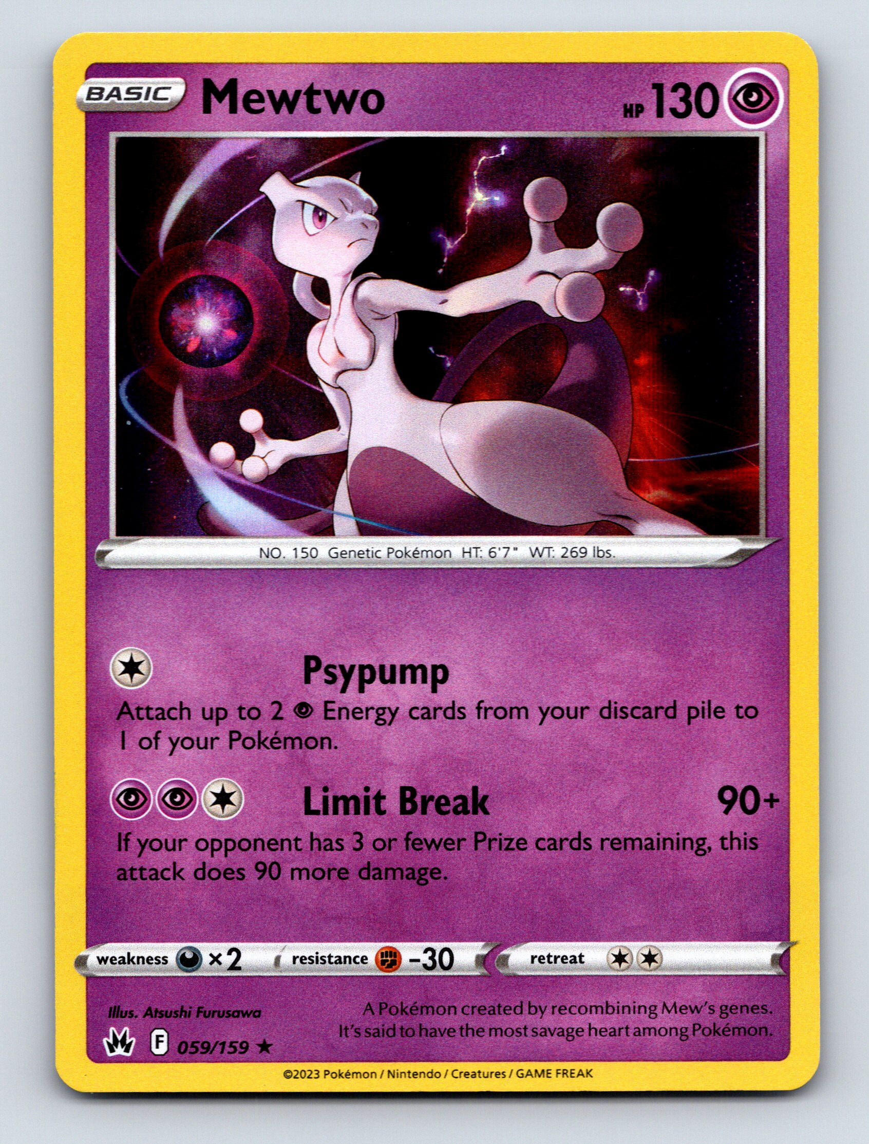 mewtwo pokemon card basic
