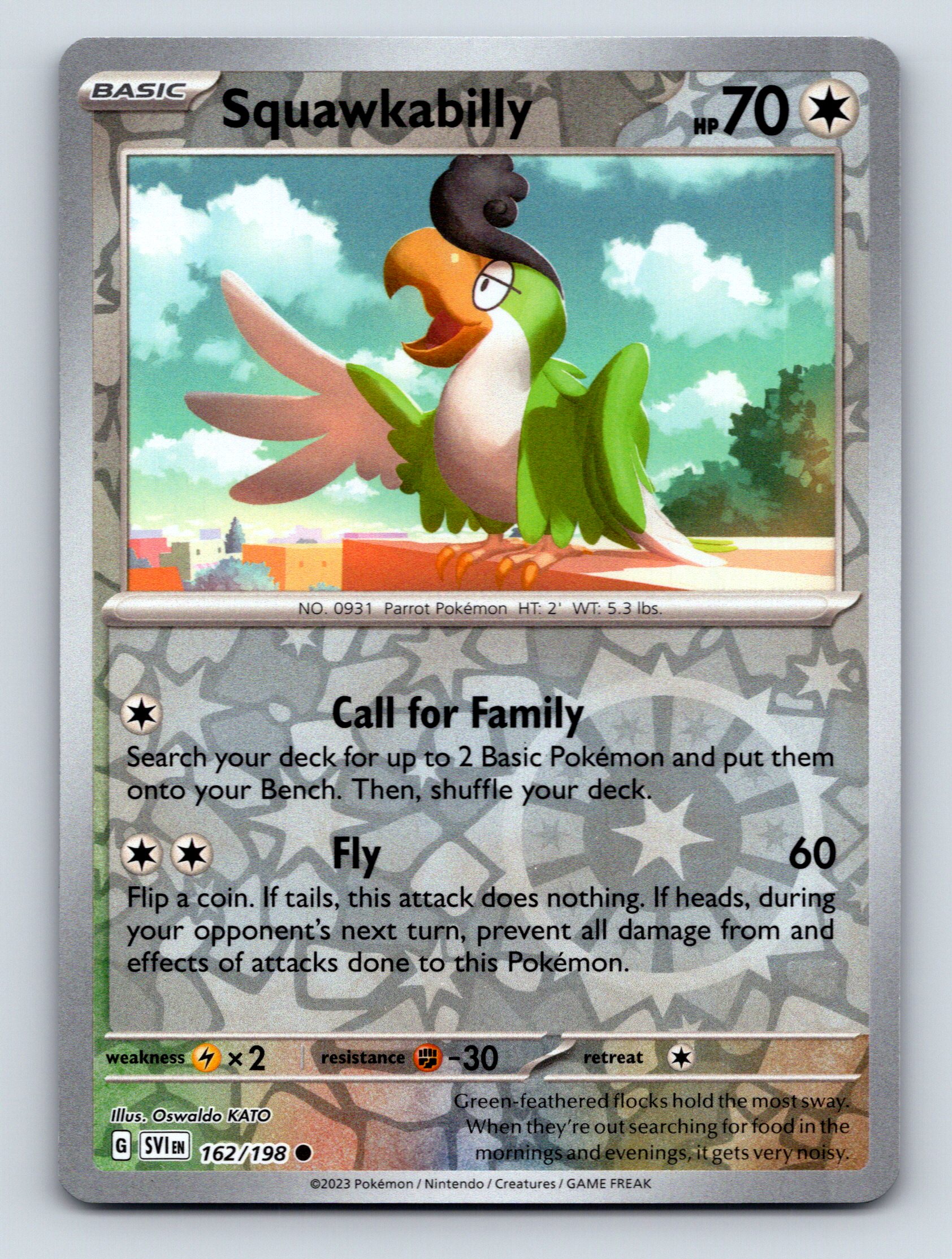Basic Squawkabilly HP 70 Call For Family Attack Colorful Pokémon | eBay