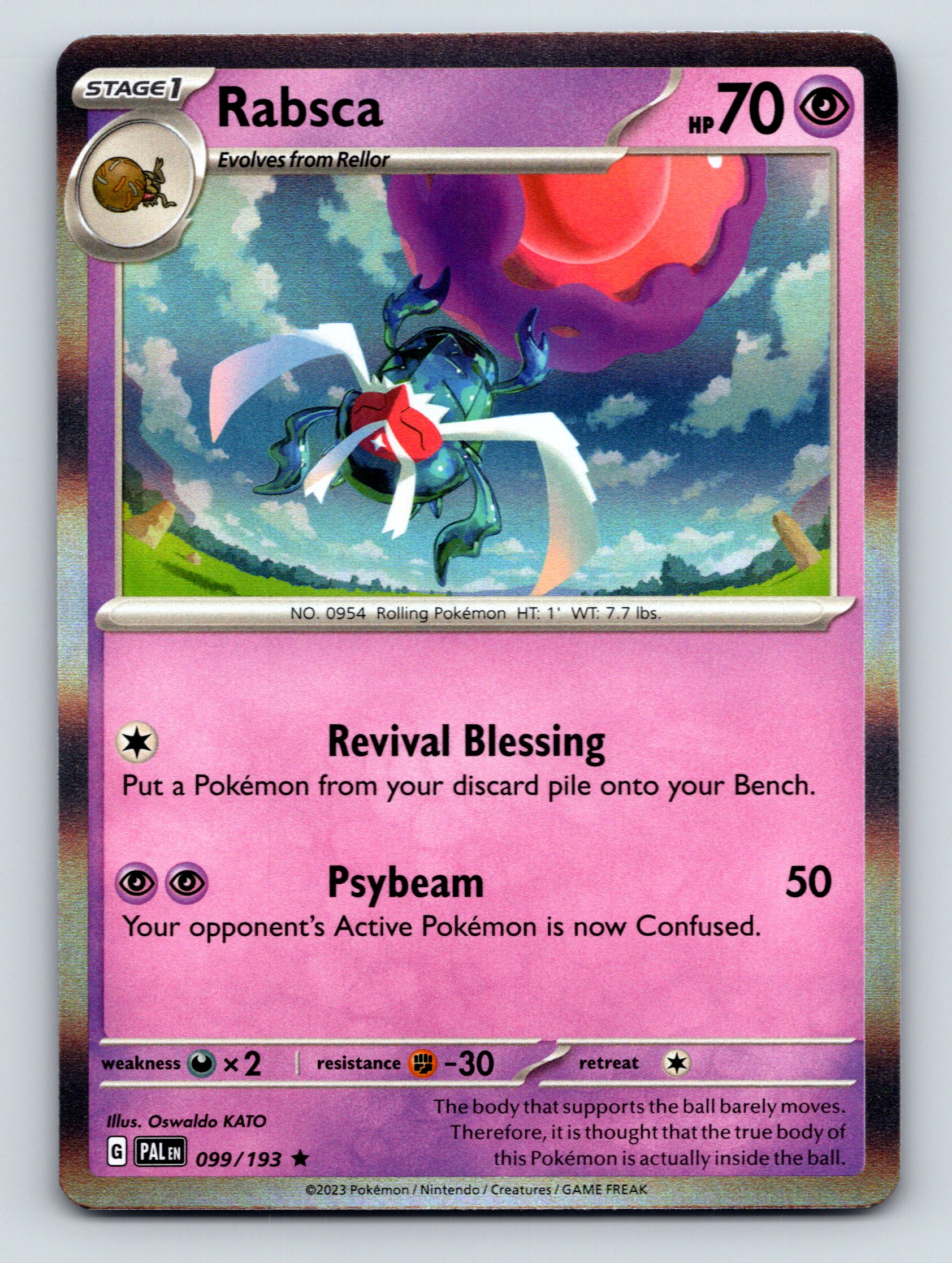 Stage 1 Rabska HP 70 Psybeam Attack Rarity Pink Psychic Pokémon | eBay