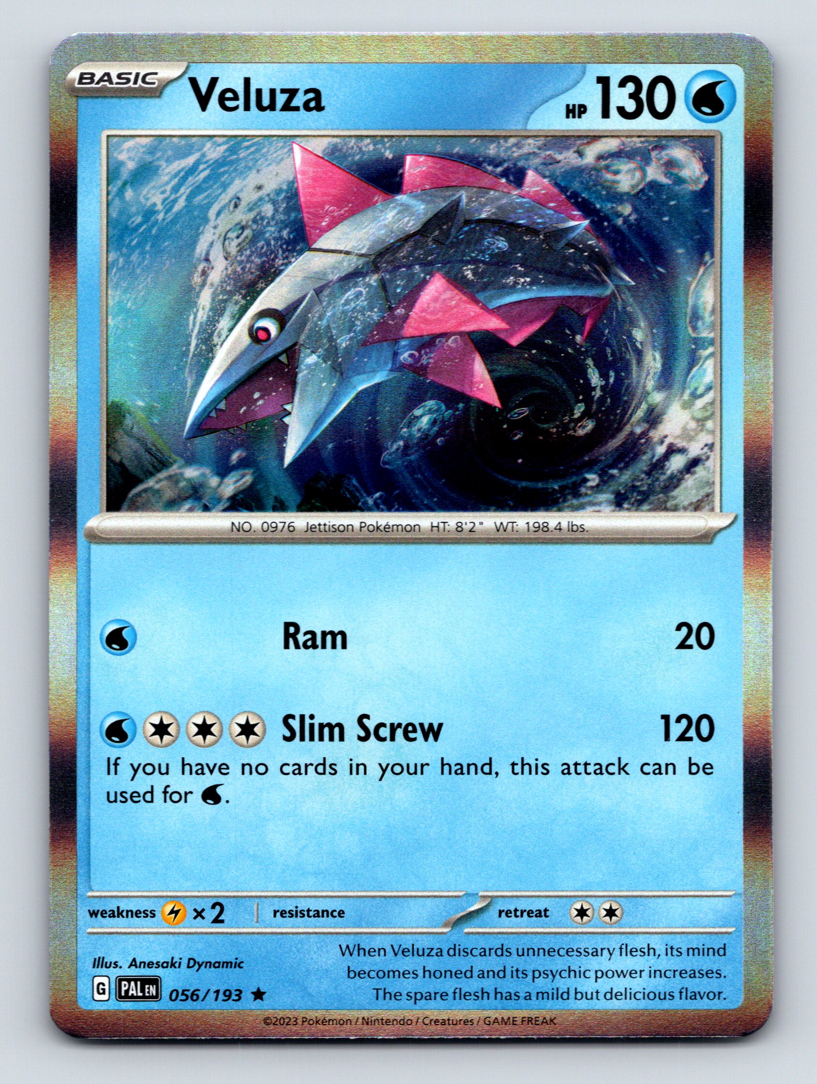 Basic Veluza HP 130 Slim Screw Attack Rare Blue Jettison Pokémon | eBay