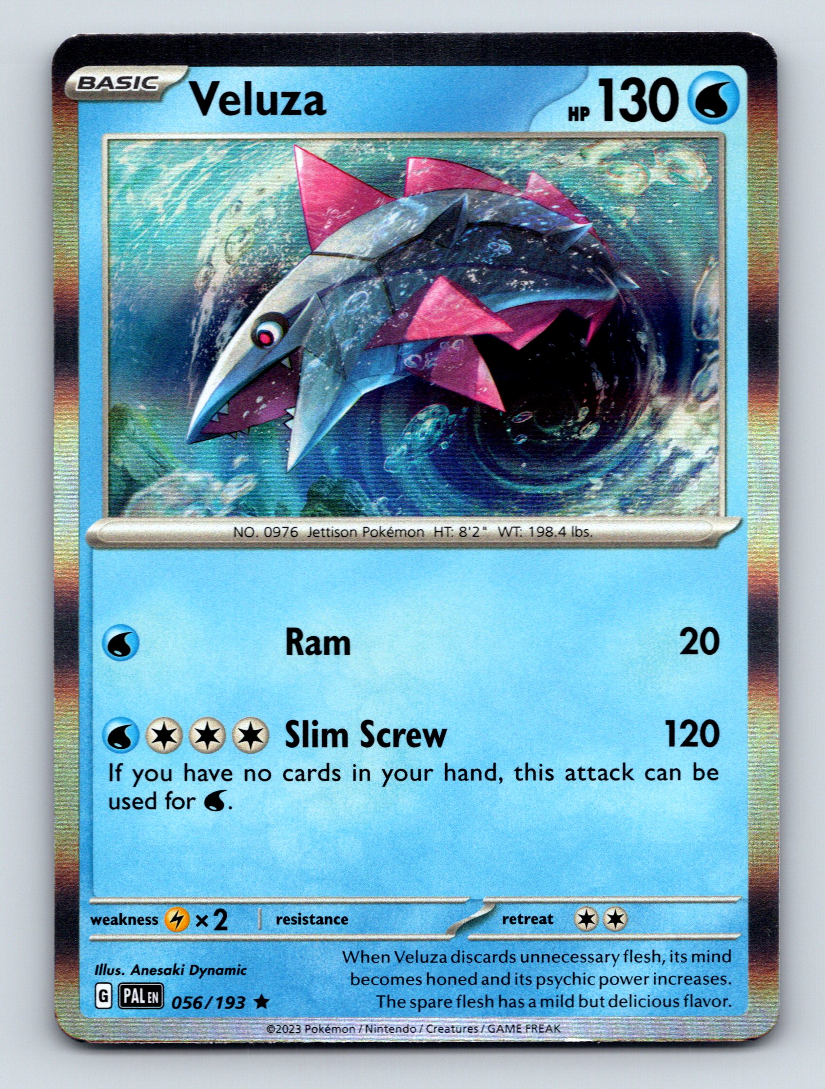 Basic Veluza HP 130 Slim Screw Attack Blue Oceanic Pokémon Card | eBay