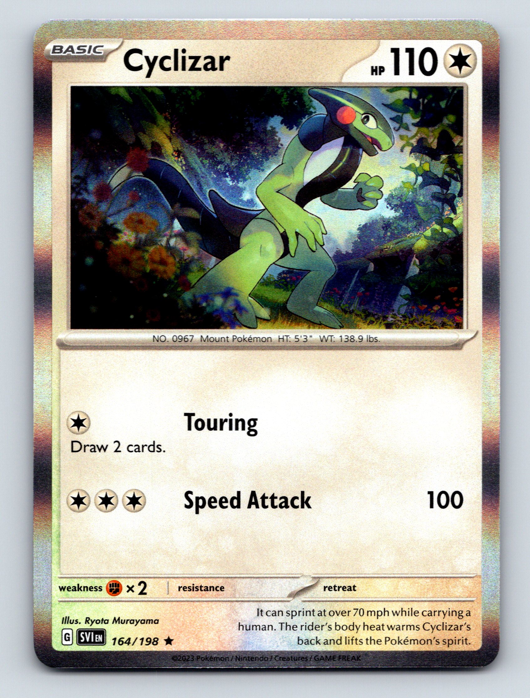 Basic Cyclizar HP 110 Speed Attack Rarity Star Sparkling Pokémon | eBay