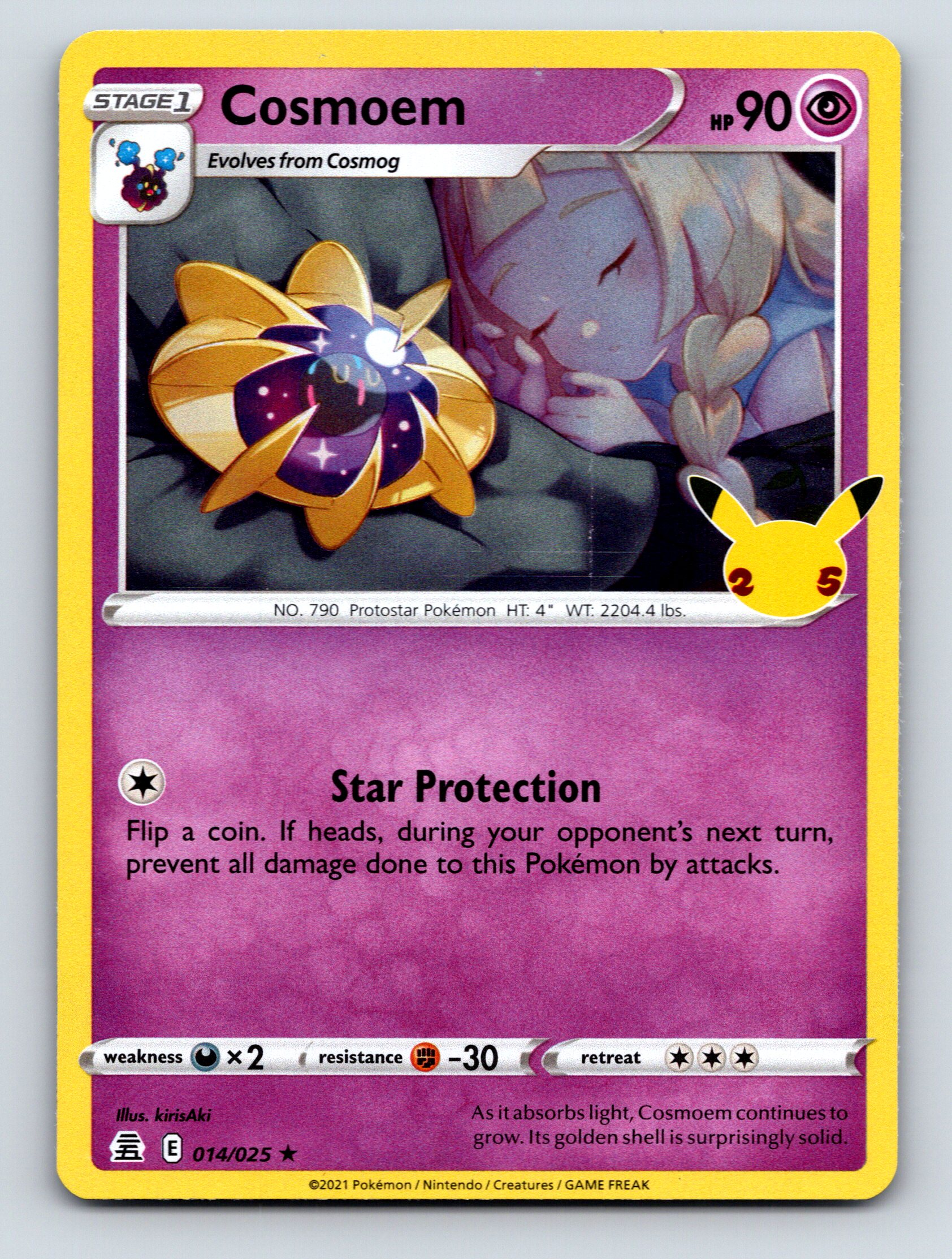 Stage 1 Cosmoem HP 90 Star Protection Rarity Purple Cosmic Pokémon | eBay