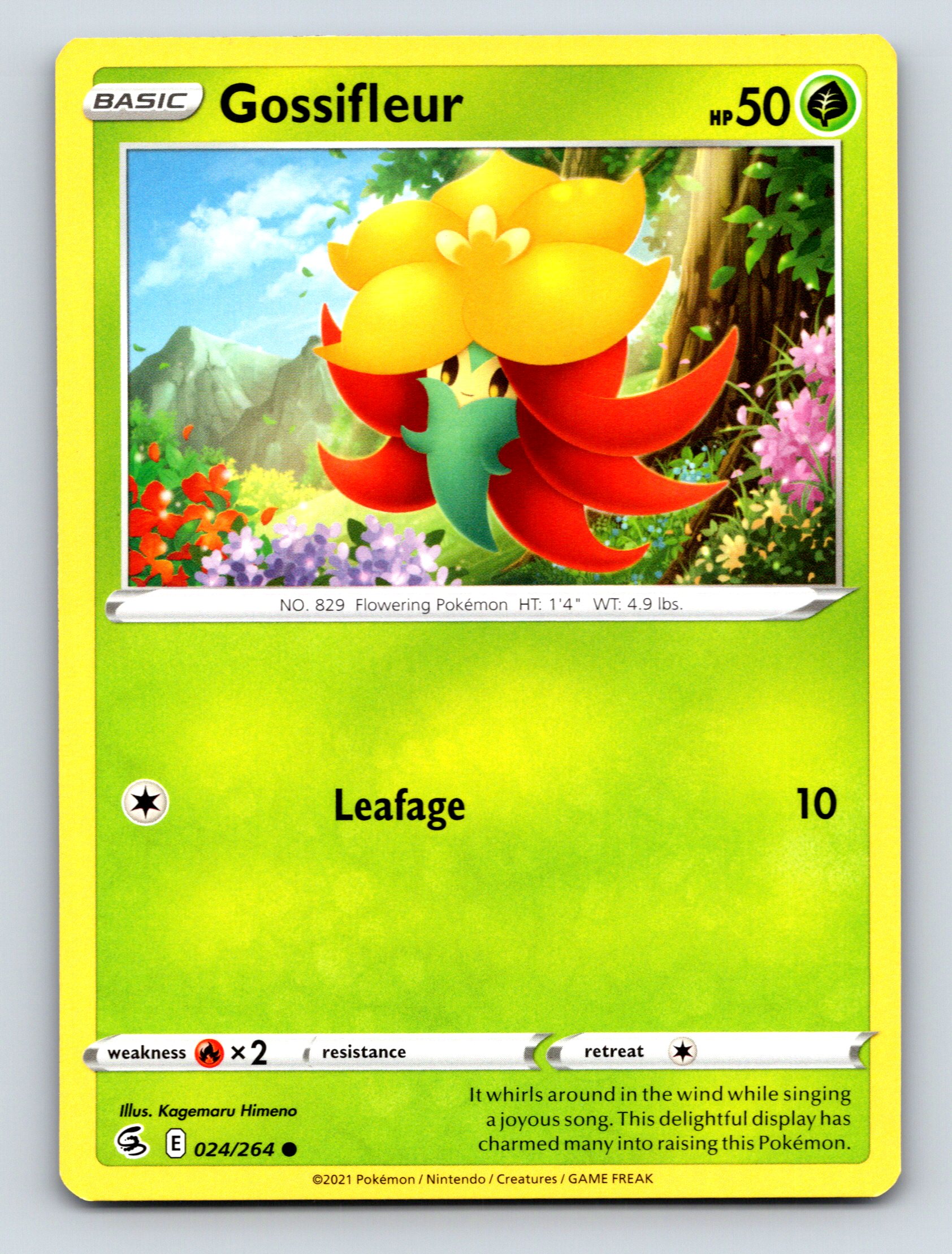 Basic Gossifleur HP 50 Leafage Attack Rarity Green Vibrant Pokémon | eBay