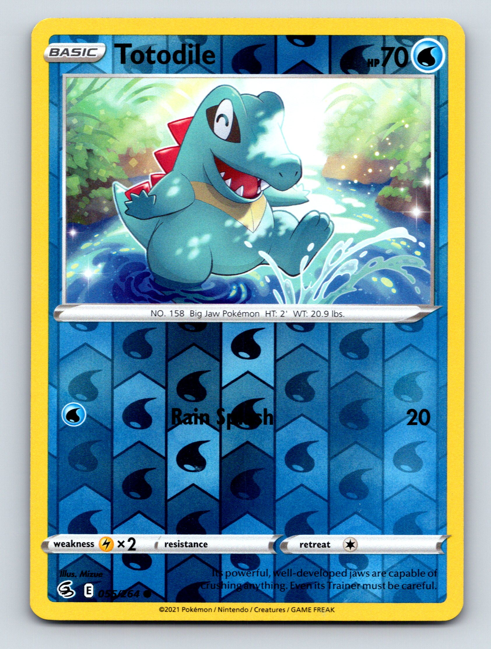 Basic Totodile HP 70 Rain Splash Attack Rarity Blue Pokémon Card | eBay