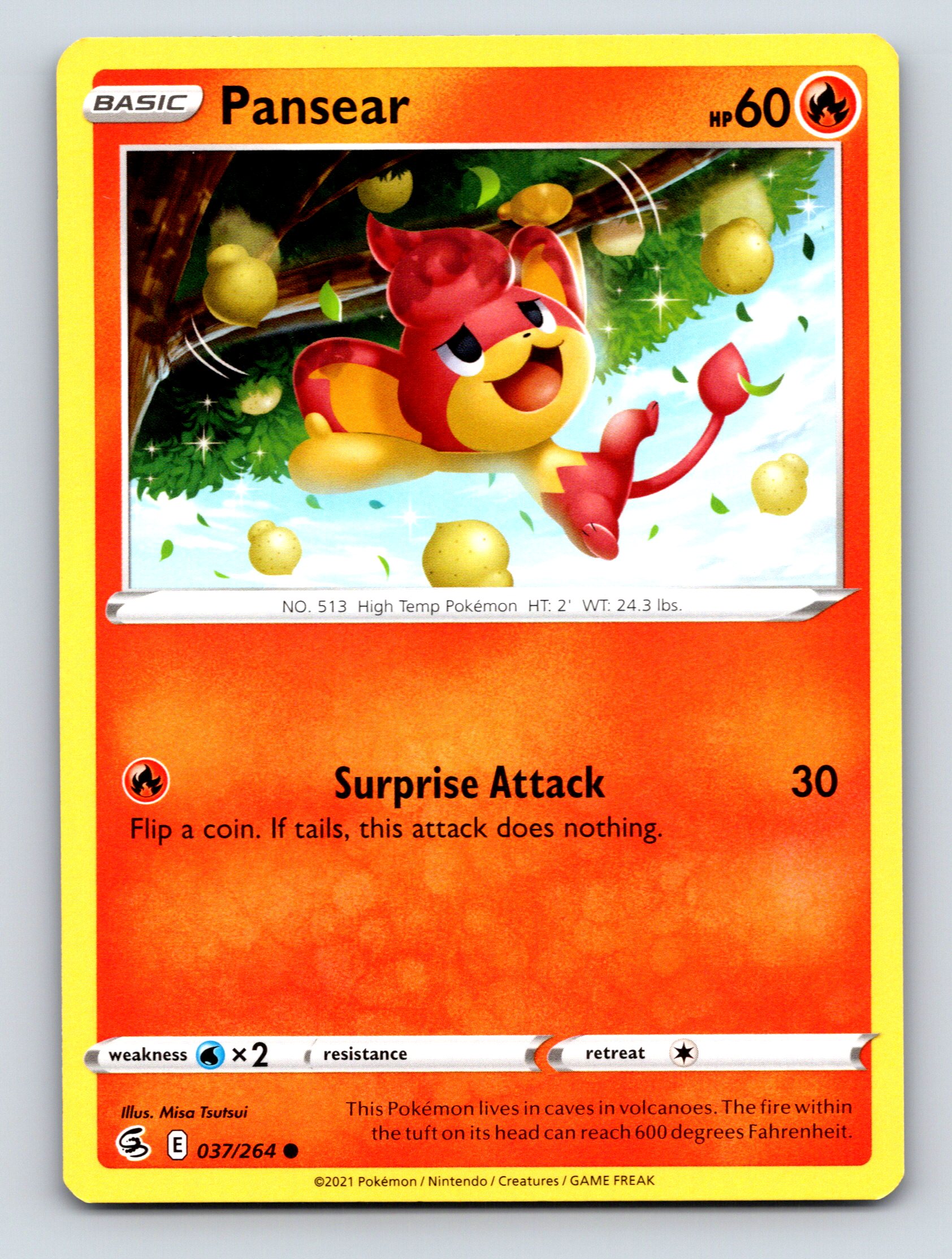 Basic Pansear HP 60 Surprise Attack Rarity Red Vibrant Pokémon Card | eBay