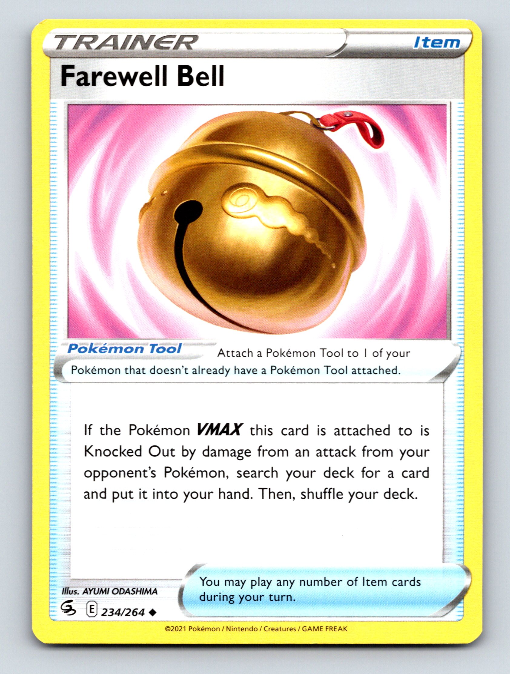 Trainer Farewell Bell Pokémon Tool Knocked Out Item Rarity Gold Design ...