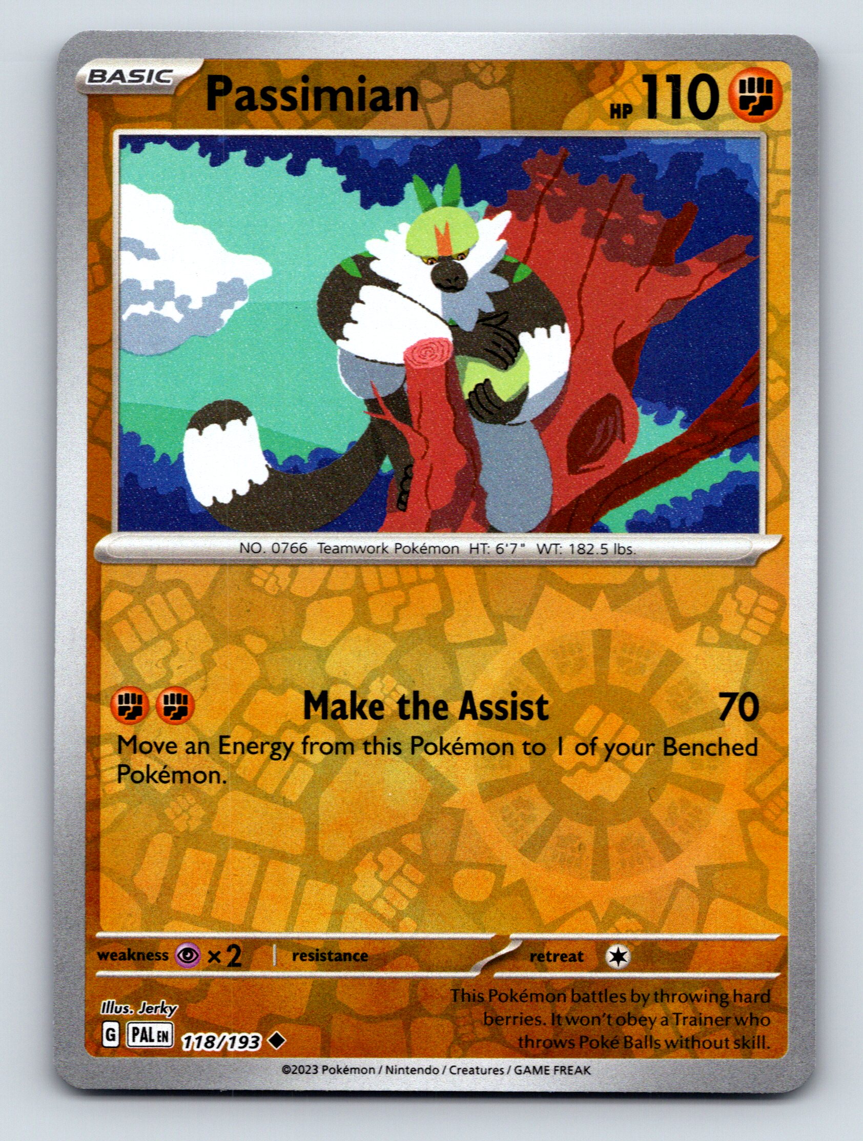 Basic Passimian HP 110 Make The Assist Attack Orange Colorful Pokémon ...