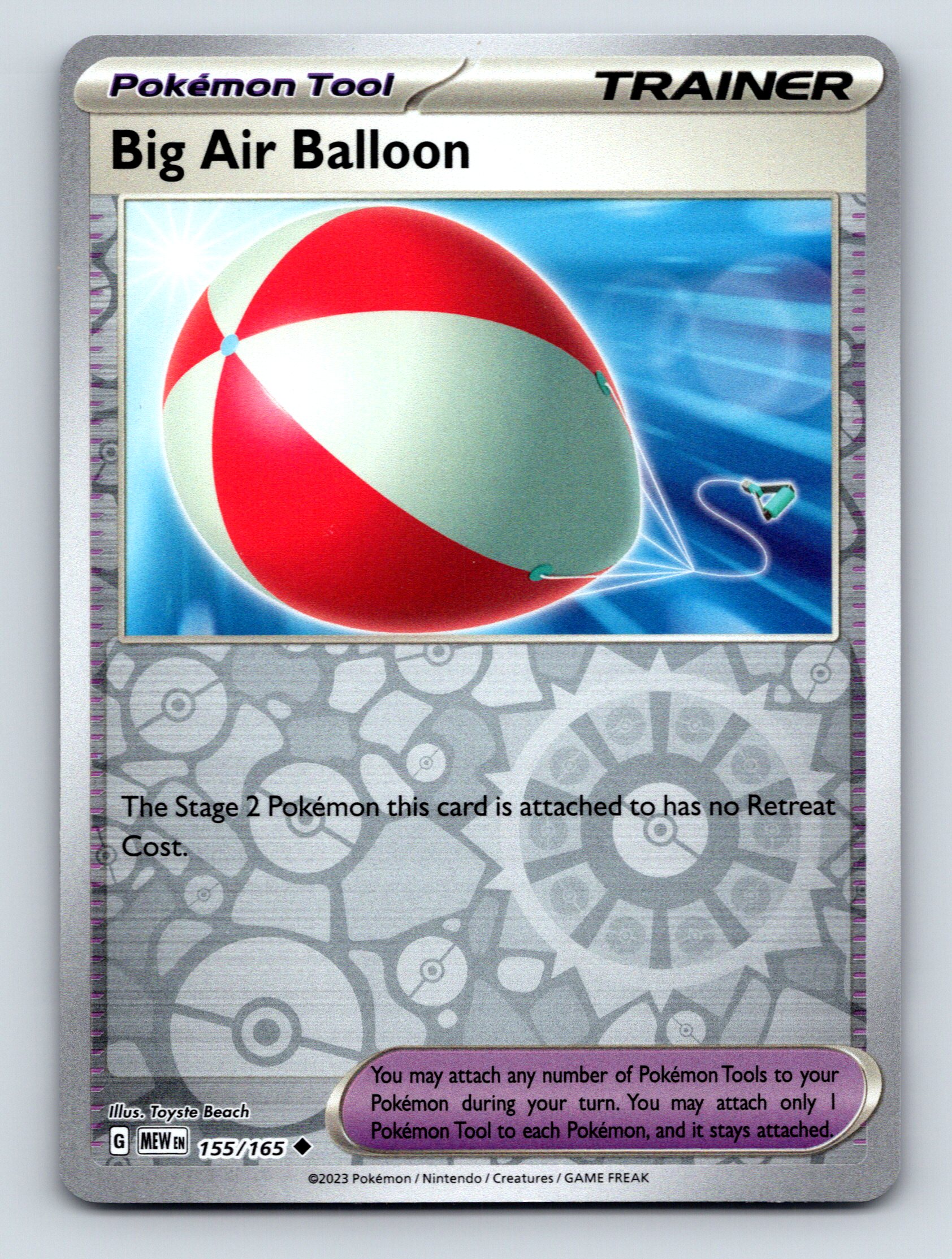 Pokémon Tool Trainer Big Air Balloon No Retreat Cost Blue | eBay