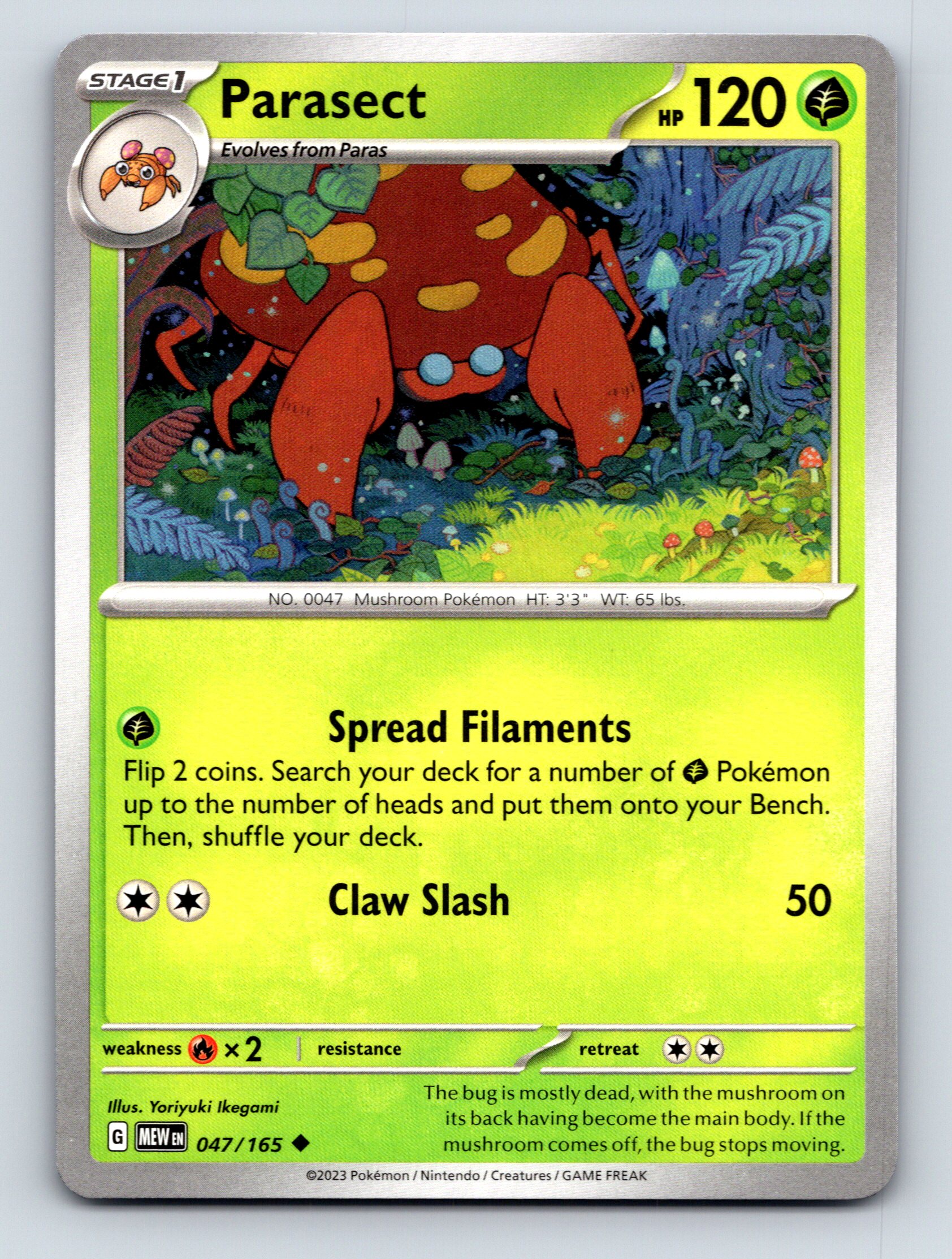 what level does parasect evolve