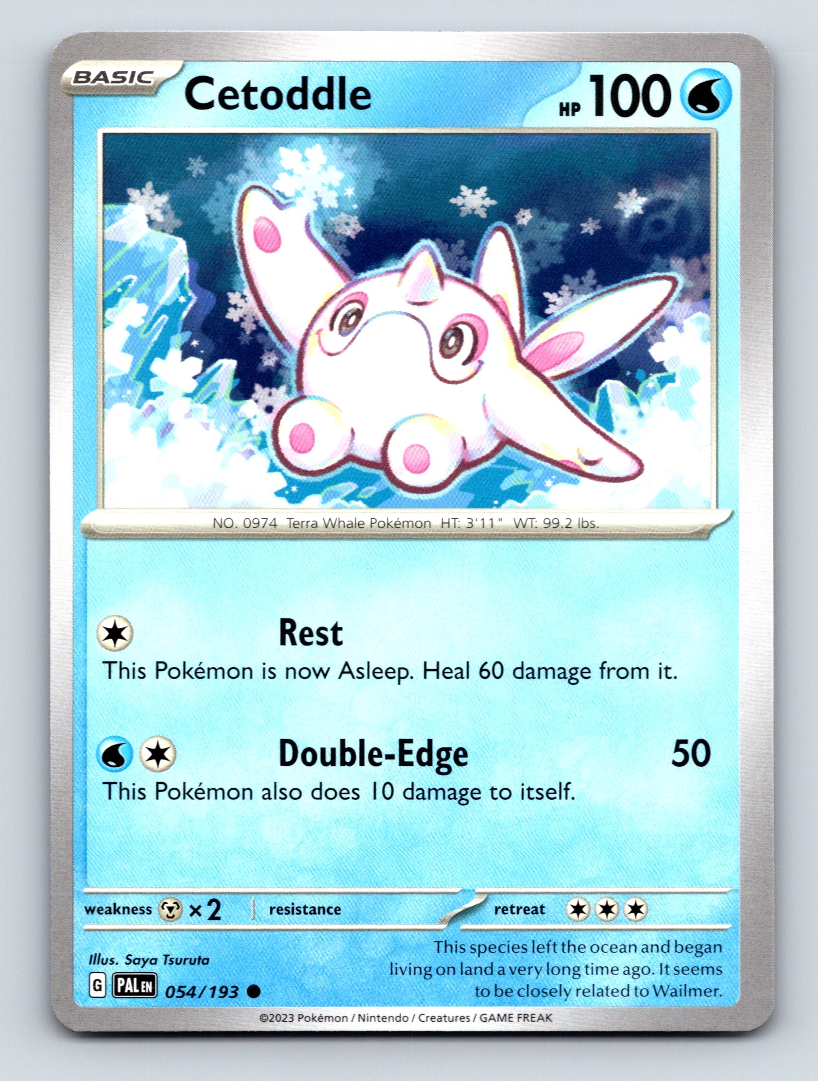 Basic Cetoddle HP 100 Terra Whale Rarity Blue Colorful Pokémon Card | eBay