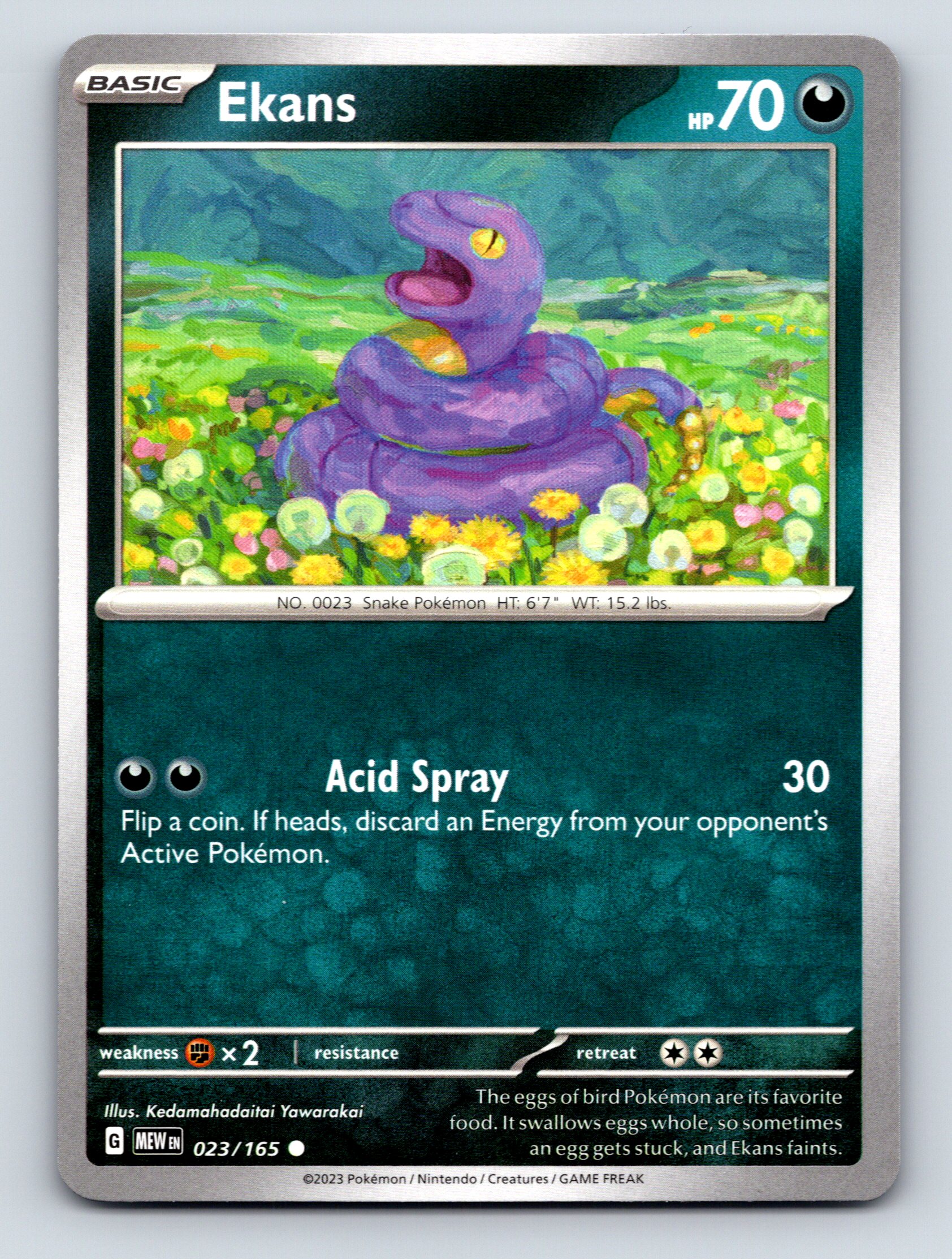 Basic Ekans HP 70 Acid Spray Attack Rarity Purple Vivid Pokémon | eBay