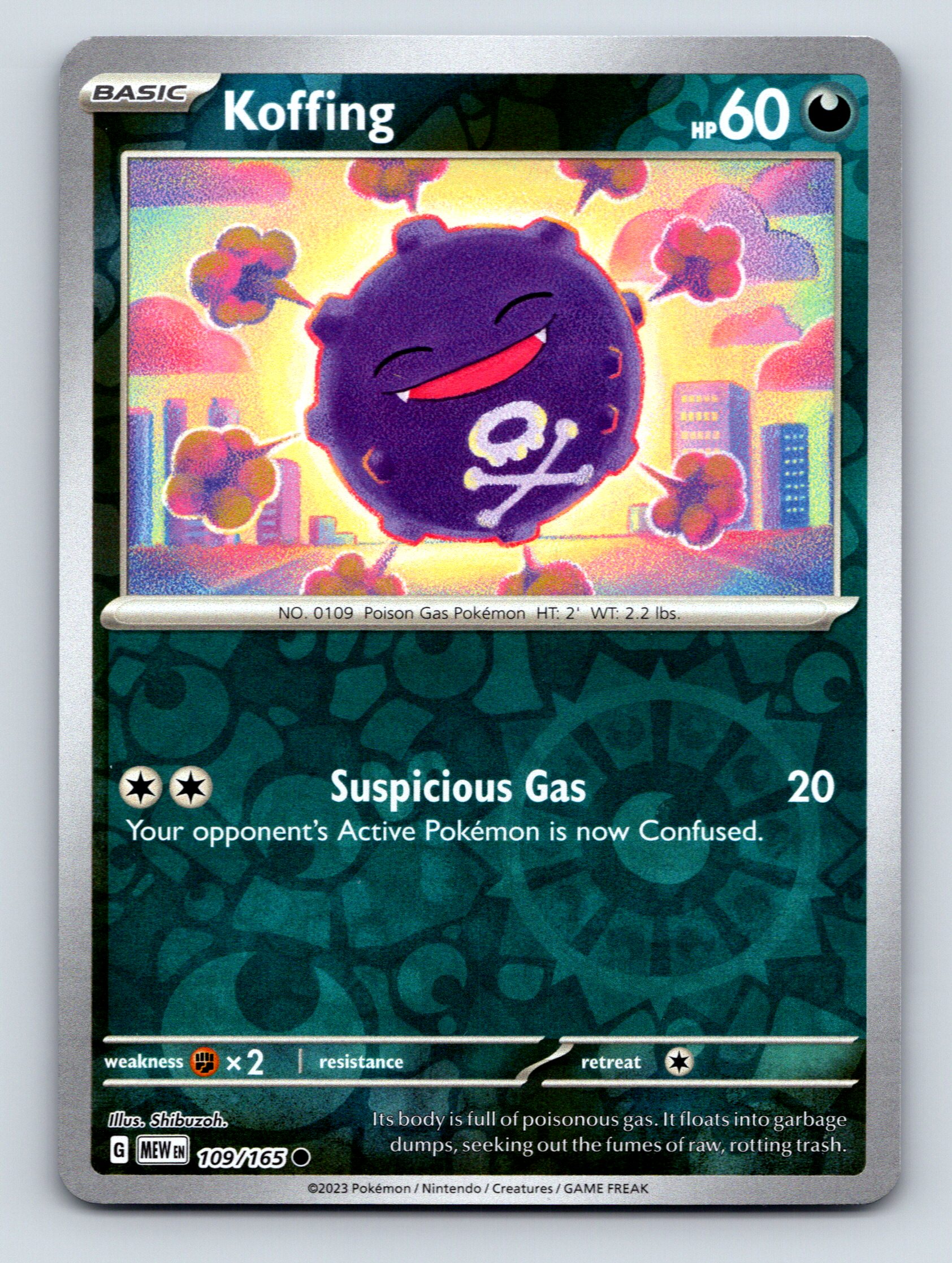 Basic Koffing HP 60 Suspicious Gas Attack Confused Purple Pokémon | eBay