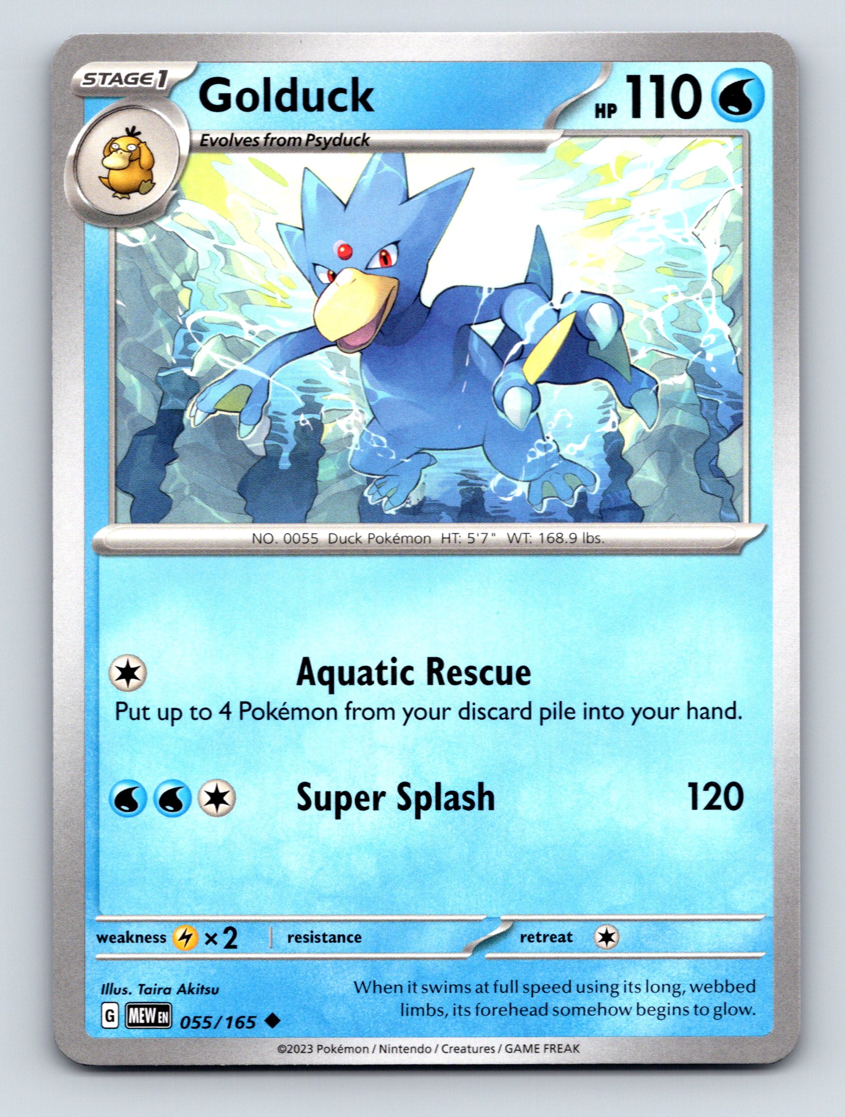 Stage 1 Golduck HP 110 Super Splash Attack Rarity Blue Pokémon Card | eBay