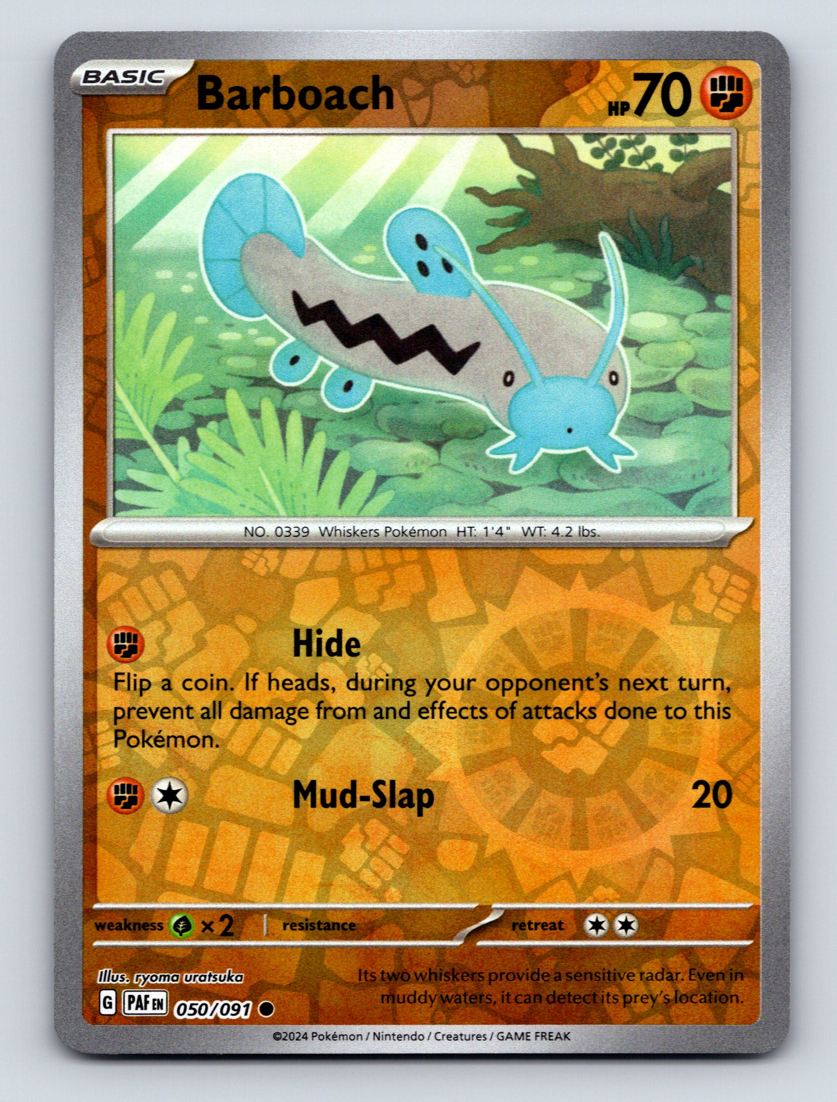 Basic Barboach HP 70 Mud Slap Attack Rarity Colorful Pokémon Card | eBay