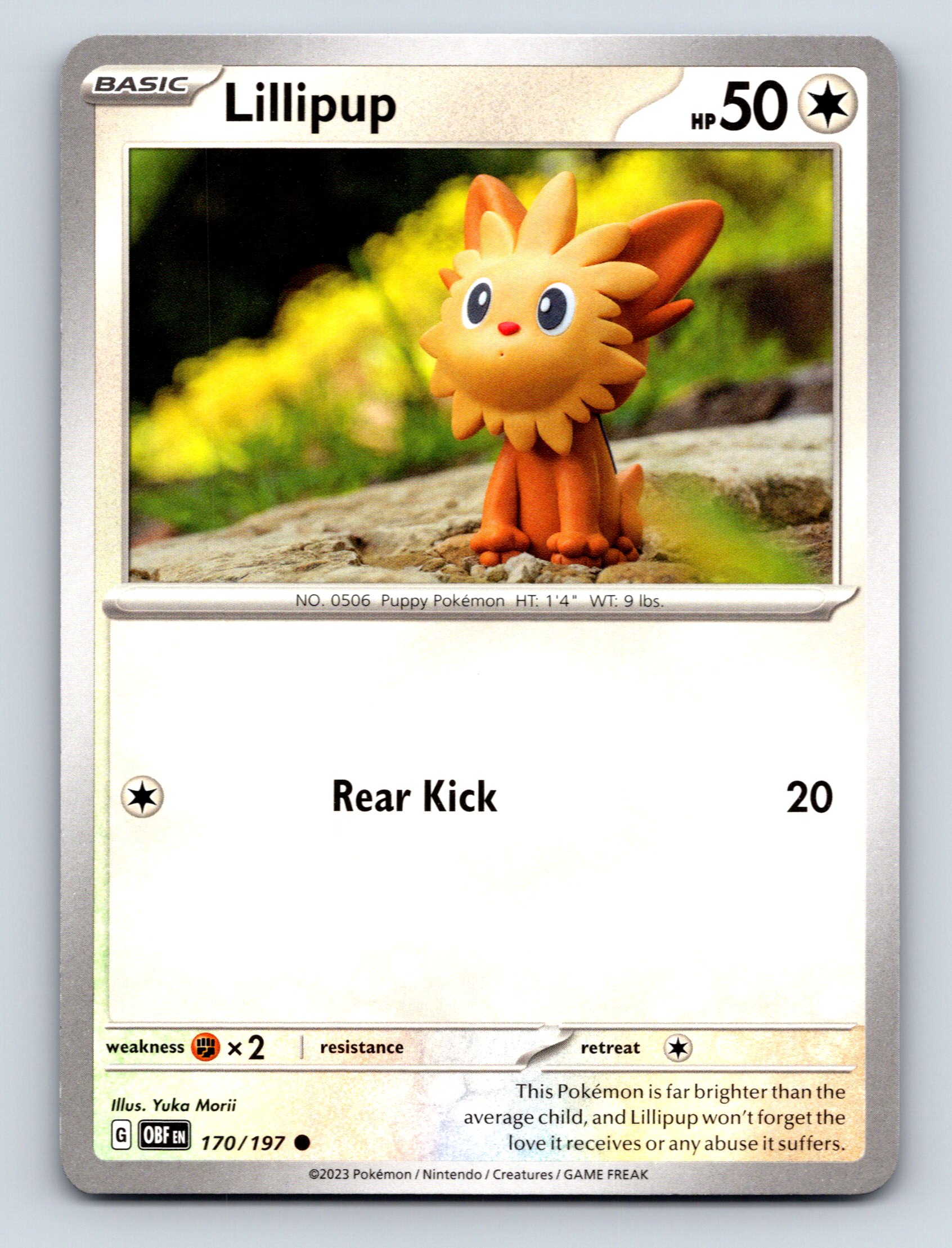Basic Lillipup HP 50 Rear Kick Attack Rarity Gold Tone Pokémon | eBay