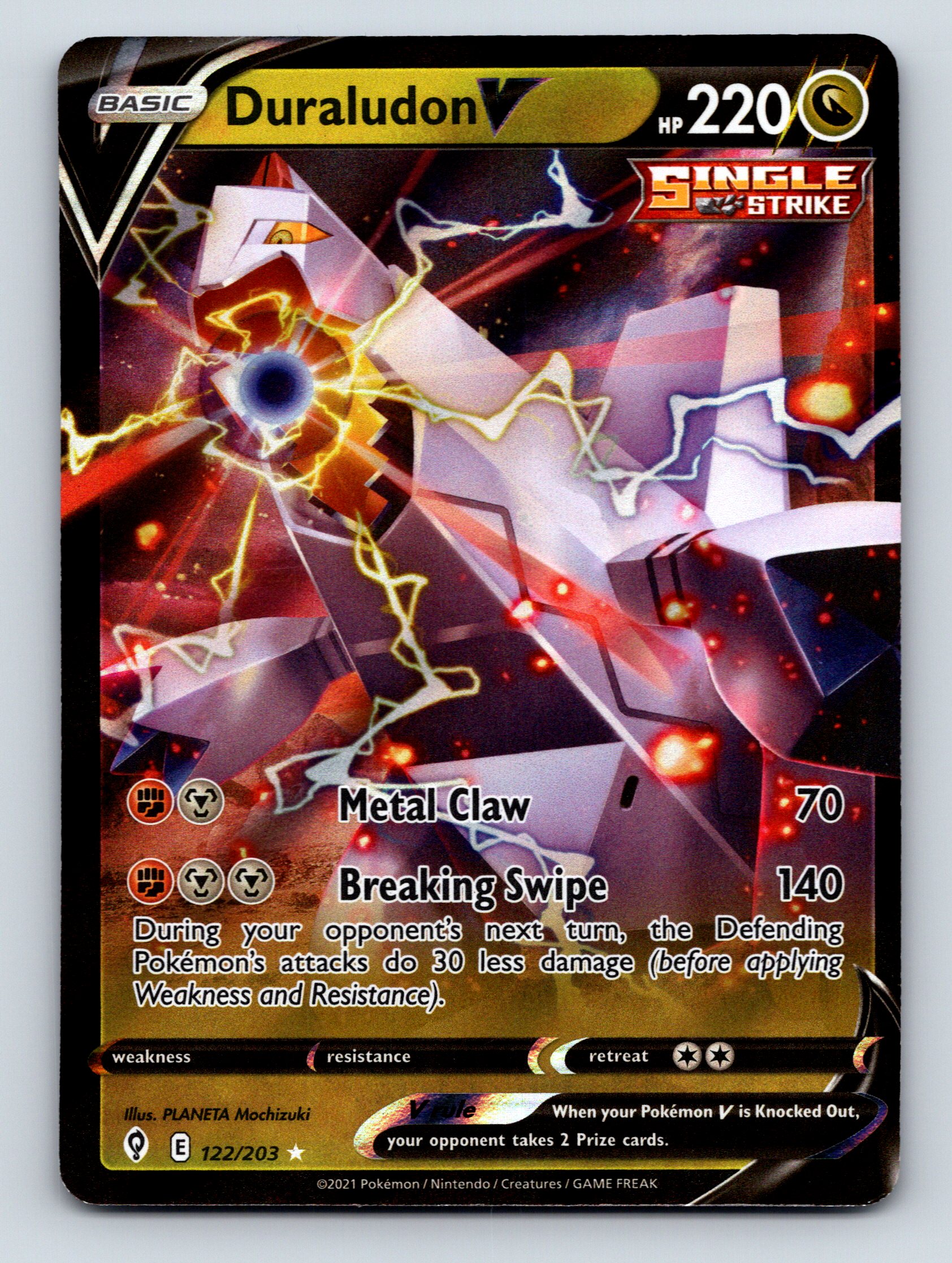 Basic Duraludon V HP 220 Metal Claw Attack Rarity Dark Colorful Pokémon ...