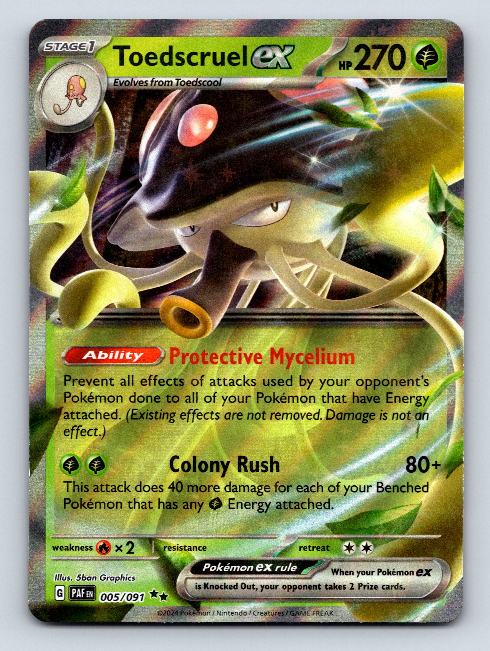 Stage 1 Toedscruel EX HP 270 Colony Rush Attack Rarity Green Pokémon | eBay