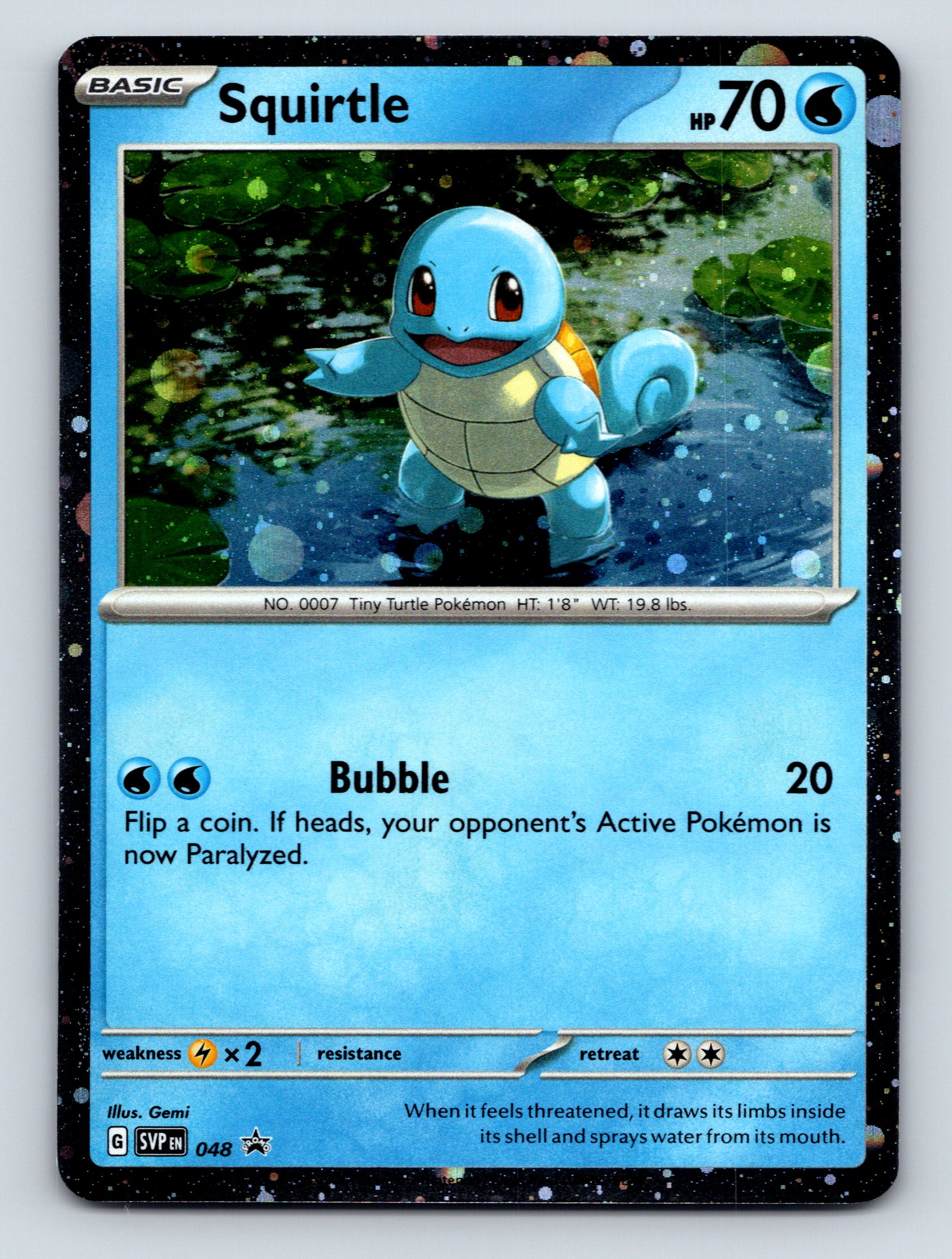Basic Squirtle HP 70 Bubble Attack Rarity Blue Tiny Turtle Pokémon | eBay