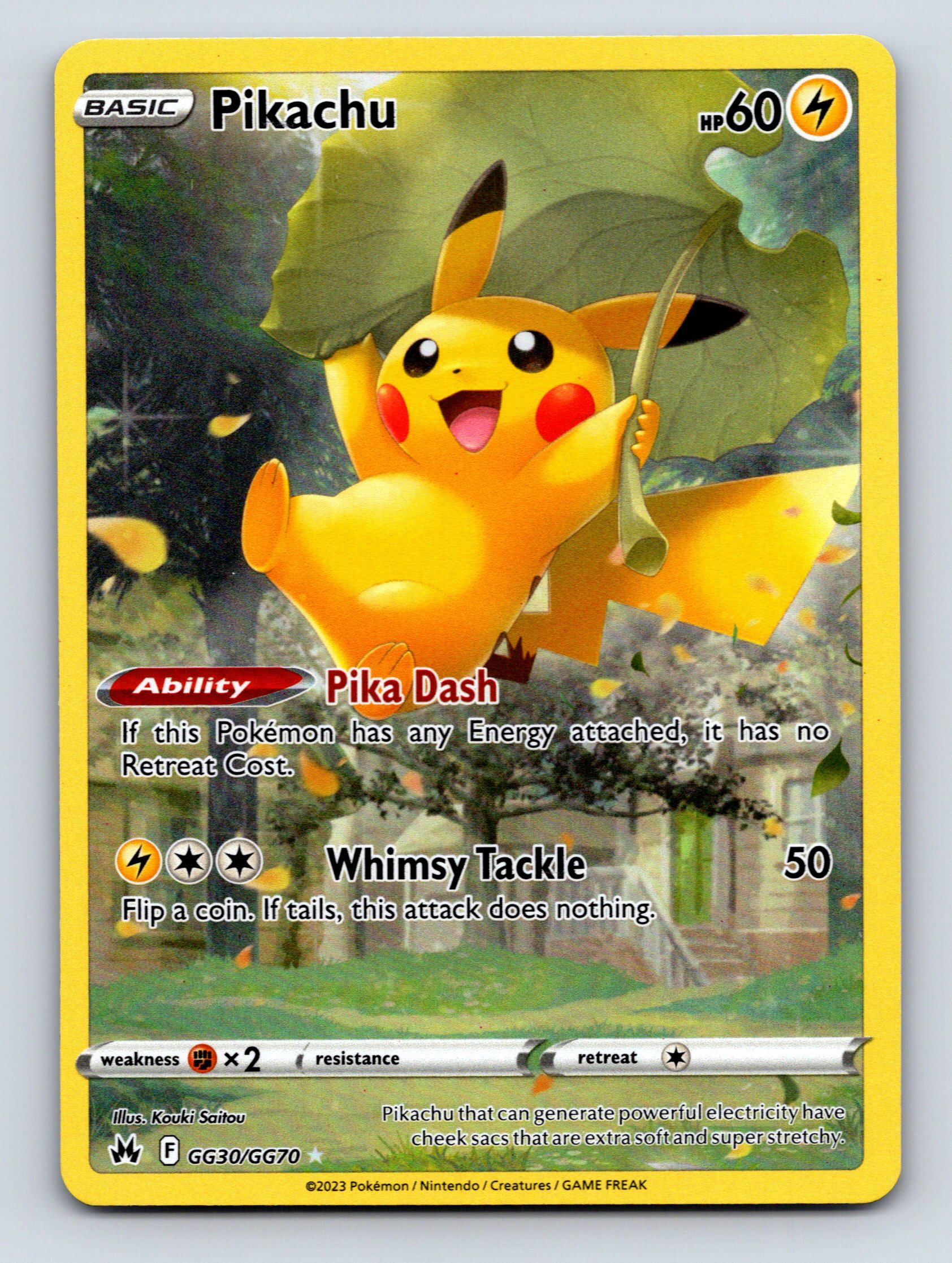 Basic Pikachu HP 60 Pika Dash Whimsy Tackle Attack Yellow Vibrant ...